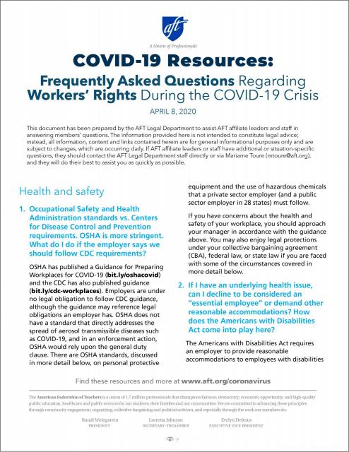 Your Workplace Rights - CFT – A Union of Educators and Classified ...